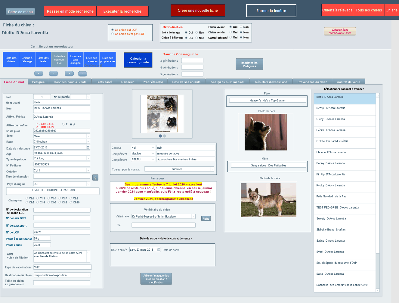 Gestion élevage canin et félin - Logiciels de gestion d'élevage canin et Félin.